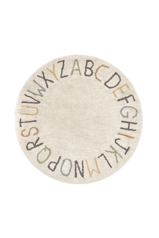 ABC Washable Rug in Natural/Beige – Loom & Stone